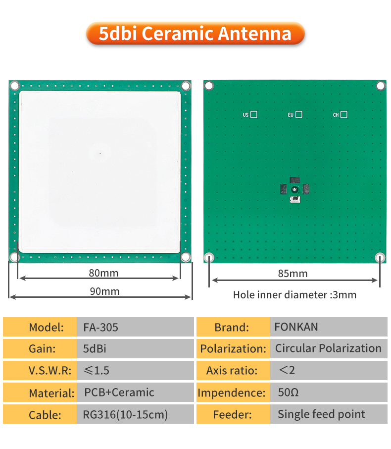 3dBi RFID integrated module_RFID Product_Shenzhen Fonkan Technology Co.,Ltd.